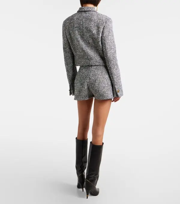 Versace Wool-blend Bouclé Shorts
