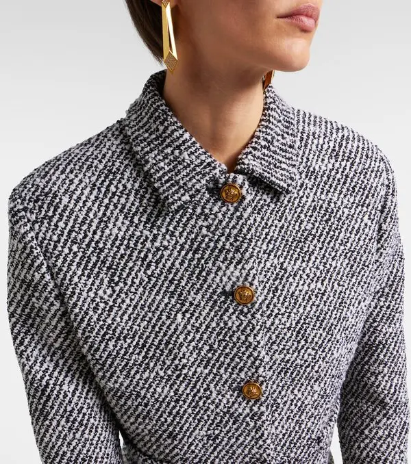 Versace Wool-blend Bouclé Jacket