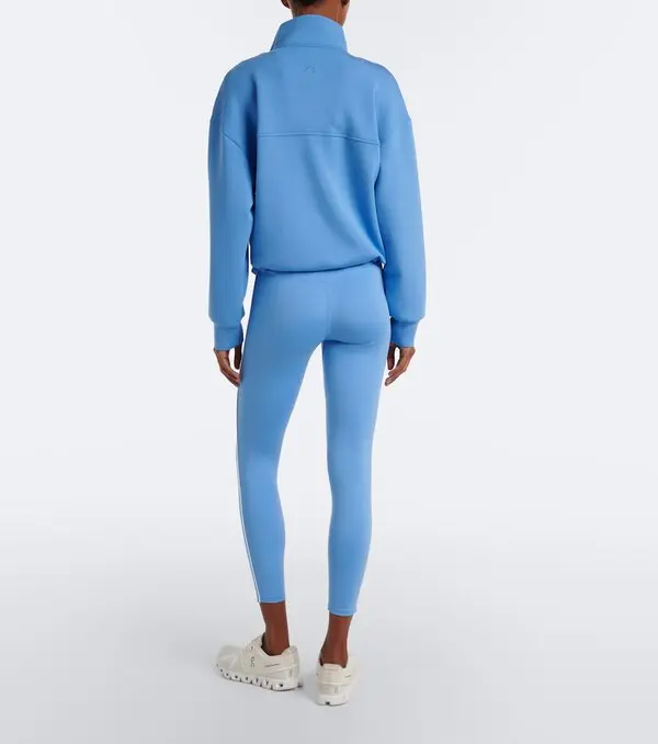 Varley Sian Cropped Jersey Sweatshirt - Blue