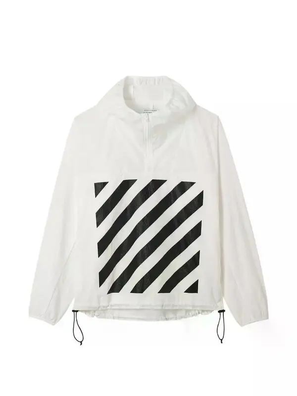 Off-White Diagonals Logo-print Hooded Windbreaker Jacket