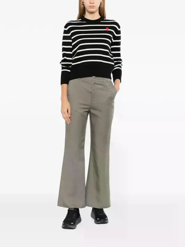AGNES B. Khaki Drawstring Trousers