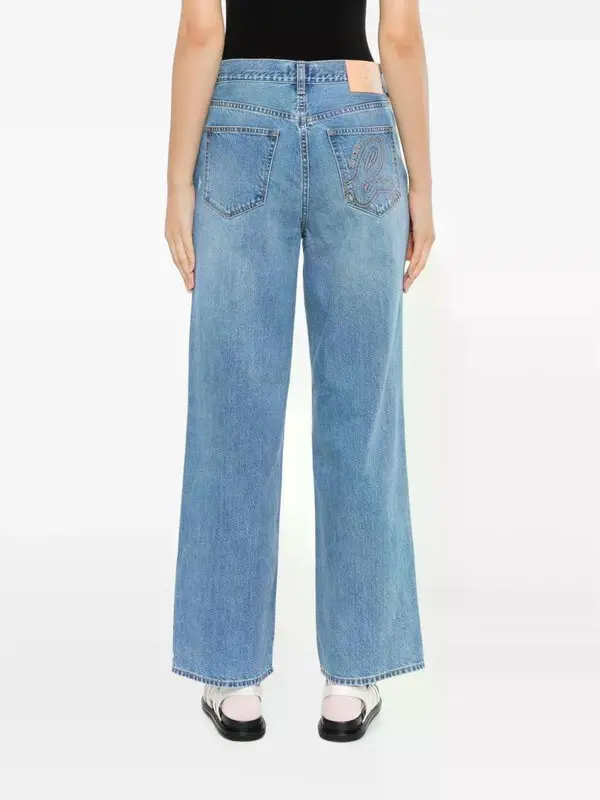 AGNES B. Logo-embroidered Jeans