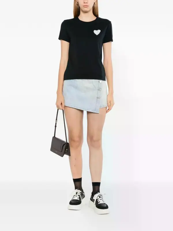 AGNES B. Logo-embroidered T-shirt