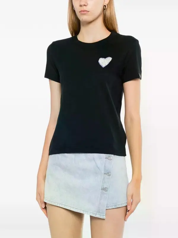 AGNES B. Logo-embroidered T-shirt