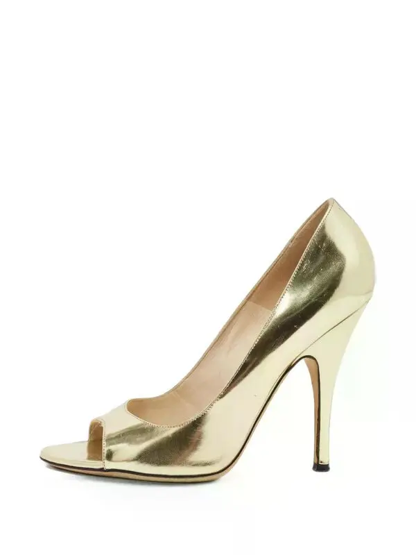 Dolce & Gabbana Metallic Open-toe Pumps