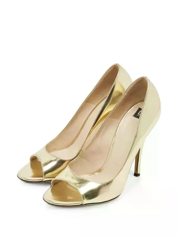 Dolce & Gabbana Metallic Open-toe Stiletto Pumps