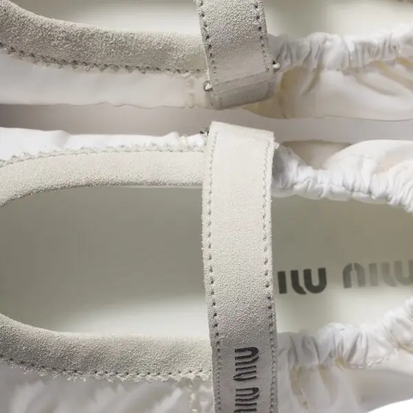 Miu Miu Technical Fabric And Suede Ballerinas