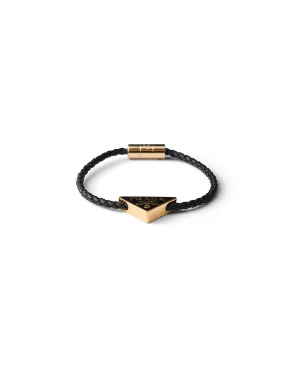 Prada Braided Nappa Leather Bracelet