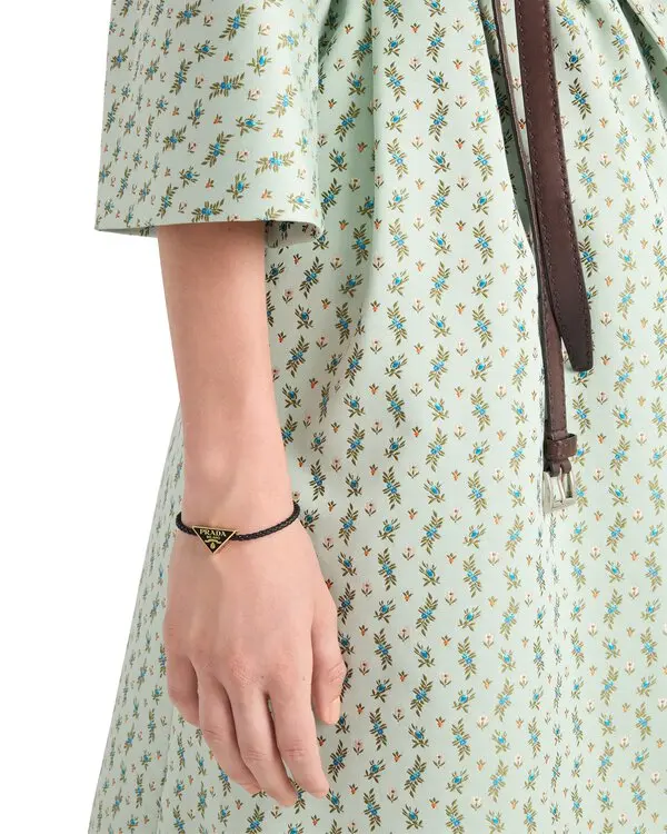 Prada Braided Nappa Leather Bracelet