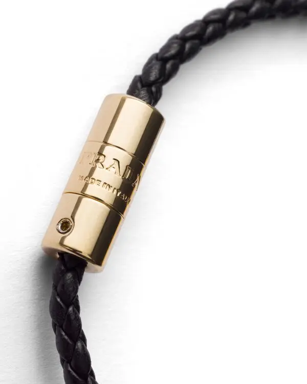 Prada Braided Nappa Leather Bracelet