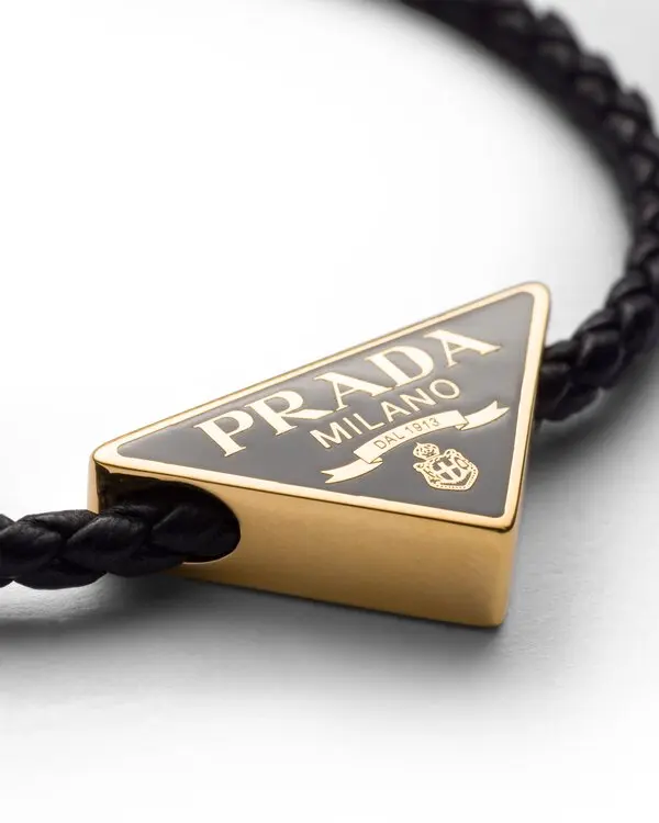 Prada Braided Nappa Leather Bracelet