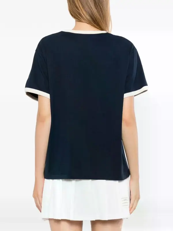 AGNES B. Logo-embroidered T-shirt