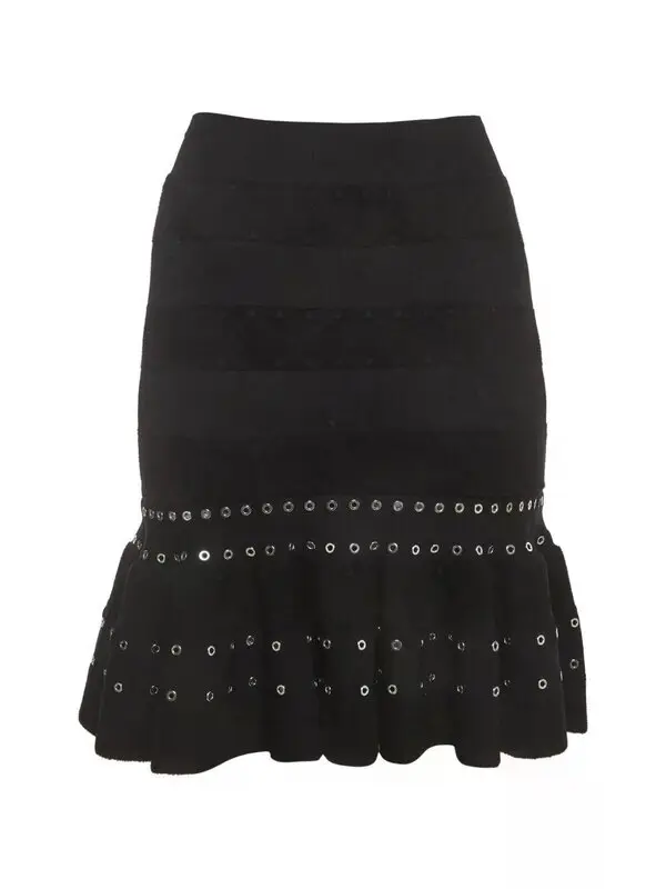 Alexander McQueen Eyelet Ruffled Midi Skirt