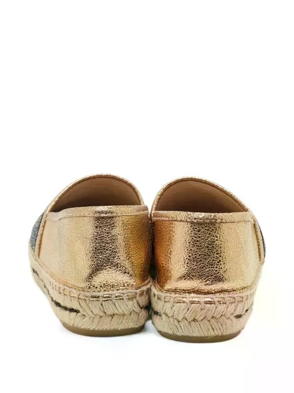 Carolina Herrera Glitter Logo Espadrilles