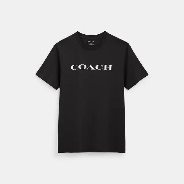COACH Organic Cotton T-shirt With Logo - Black