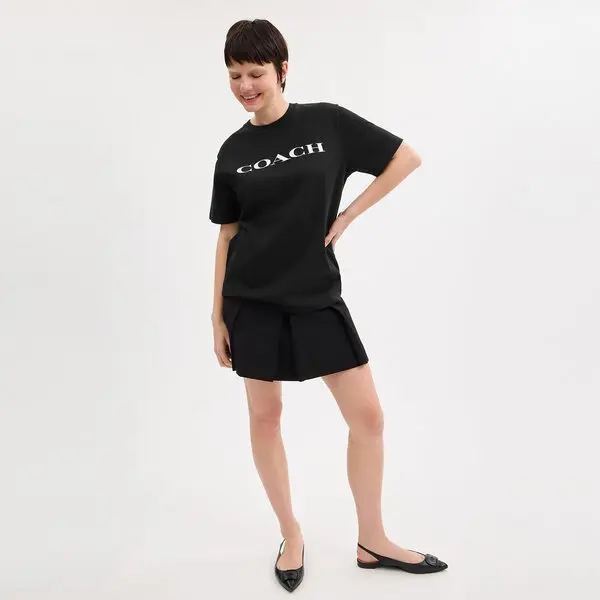 COACH Organic Cotton T-shirt With Logo - Black