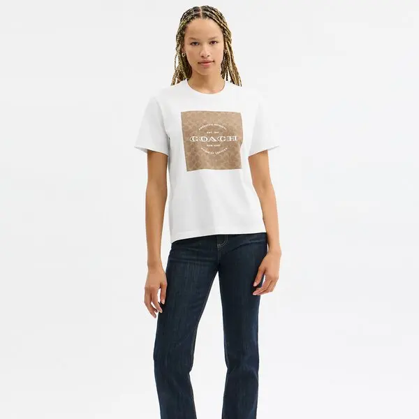 COACH Signature Logo T-shirt - White