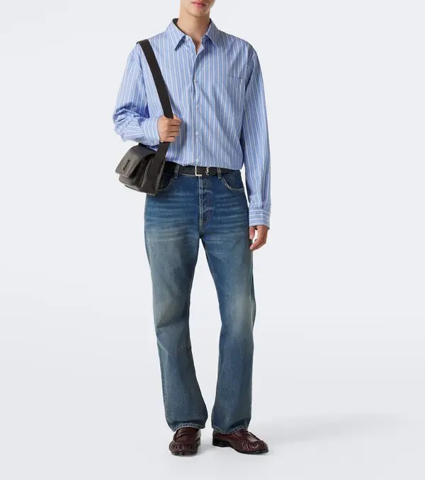 Saint Laurent Striped Cotton Poplin Shirt