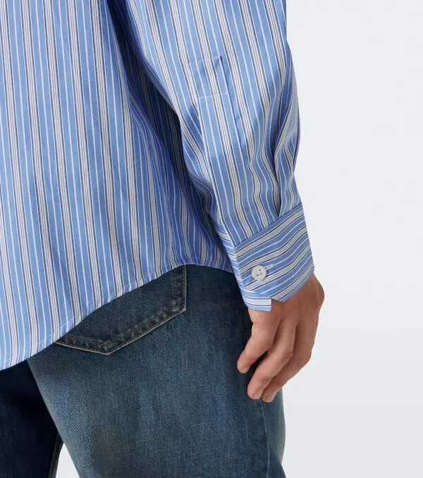 Saint Laurent Striped Cotton Poplin Shirt