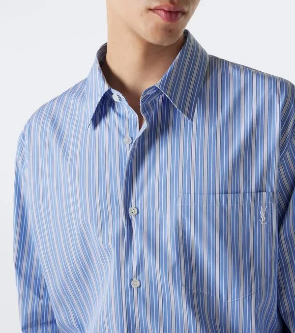 Saint Laurent Striped Cotton Poplin Shirt