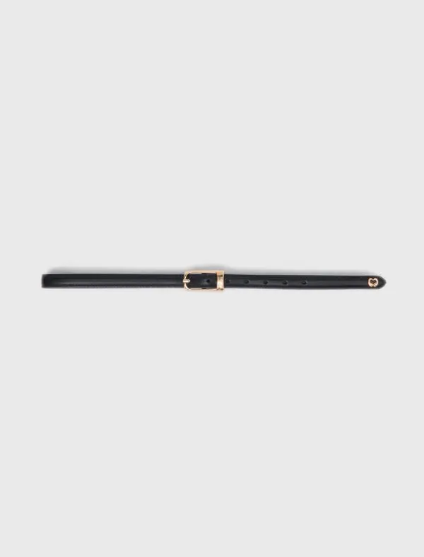 Maje Slim Leather Belt