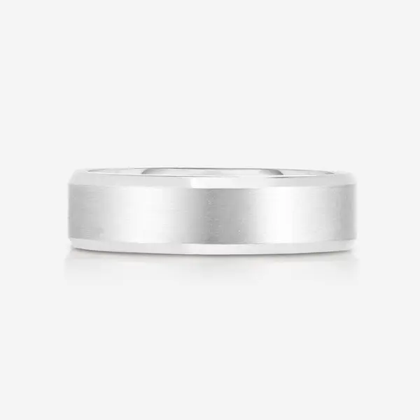 Ring Concierge 6 Mm Contrast Beveled Wedding Band