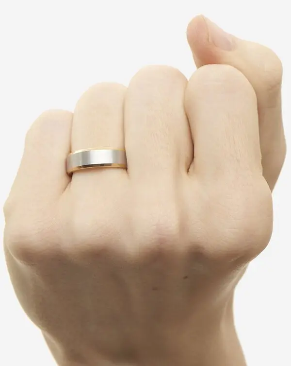 Ring Concierge 6 Mm Contrast Beveled Wedding Band
