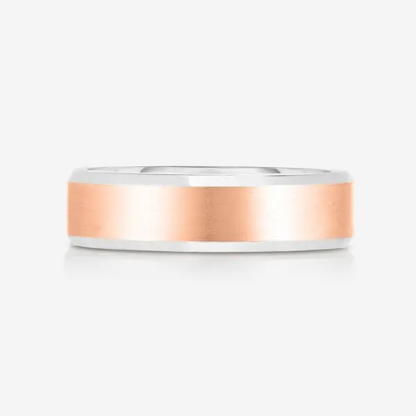 Ring Concierge 4 Mm Contrast Beveled Wedding Band - One-color