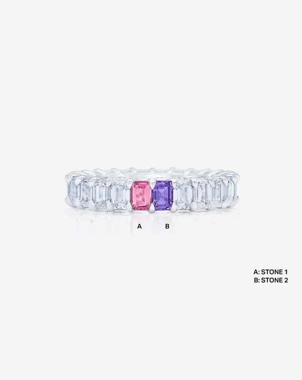 Ring Concierge Lab Diamond Birthstone Eternity Band - Platinum
