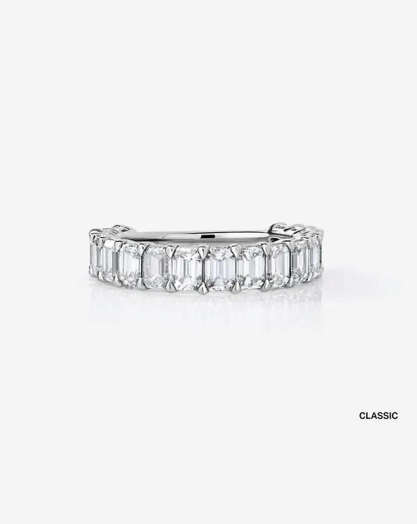 Ring Concierge Emerald 3/4 Diamond Band Wedding Band - Platinum