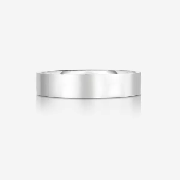 Ring Concierge 5 Mm Flat Wedding Band - Platinum