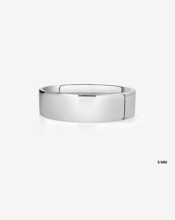 Ring Concierge 5 Mm Flat Wedding Band - Platinum