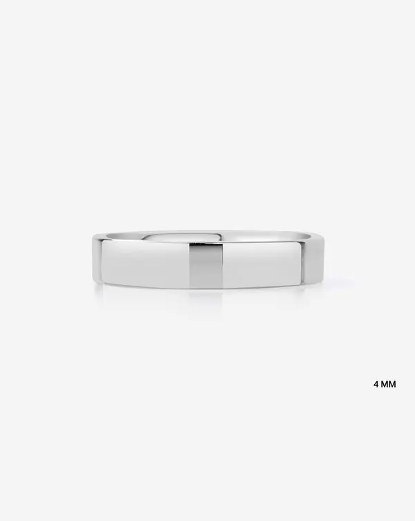 Ring Concierge 4 Mm Flat Wedding Band - Platinum