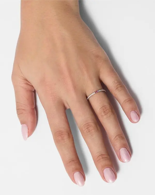 Ring Concierge Personalized Pavé Diamond And Birthstone Eternity Ring