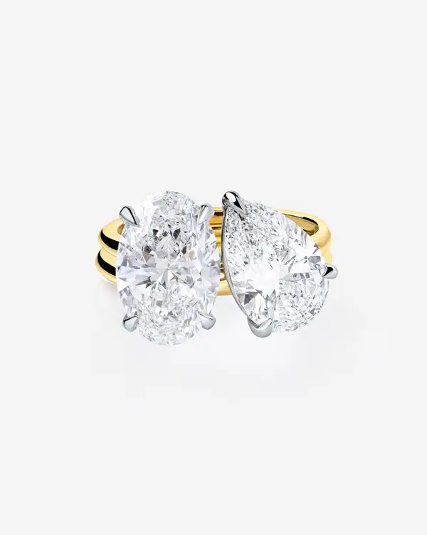 Ring Concierge 4.70 Ct. Oval & Pear Whisper Thin® Duet Engagement Ring