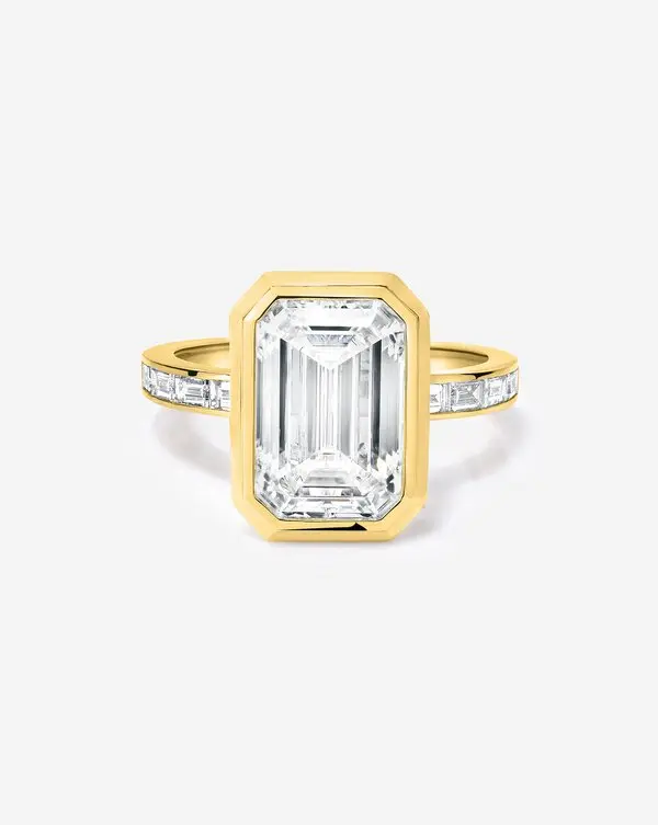 Ring Concierge 3.25 Ct. Emerald Lab Diamond Engagement Ring In 14k Yellow