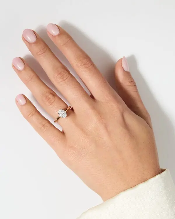 Ring Concierge 2.08 Ct. Oval Lab Diamond Solitaire Engagement Ring In 14k Yellow