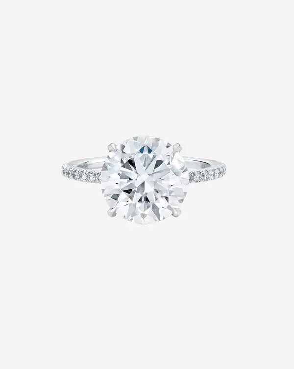 Ring Concierge 4.26 Ct. Round Brilliant Lab Diamond Engagement Ring In Platinum With Pav