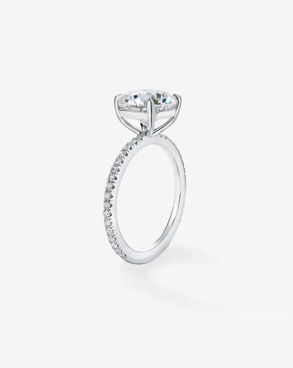 Ring Concierge 4.26 Ct. Round Brilliant Lab Diamond Engagement Ring In Platinum With Pav