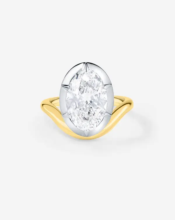 Ring Concierge 3.13 Ct. Oval Lab Diamond Engagement Ring In The Nest Setting