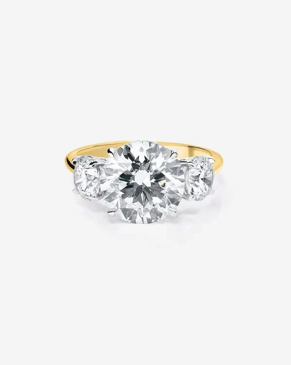 Ring Concierge 3.40 Ct. Round Lab Diamond Three Stone Engagement Ring