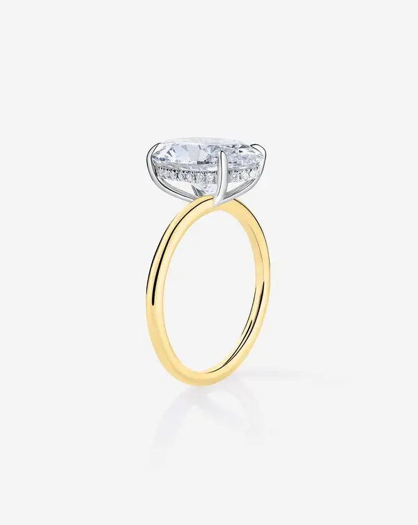 Ring Concierge 2.57 Ct. Oval Lab Diamond Engagement Ring In Whisper Thin® Hidden Halo