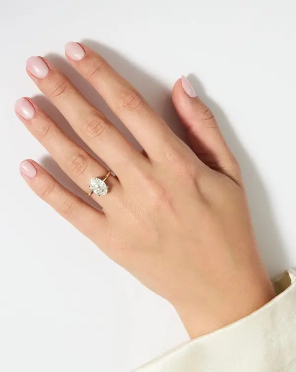 Ring Concierge 4.53 Ct. Oval Lab-grown Diamond Engagement Ring In 14k Yellow