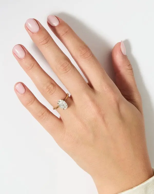 Ring Concierge 2.15 Ct. Oval Lab Diamond Engagement Ring In Whisper Thin® Setting