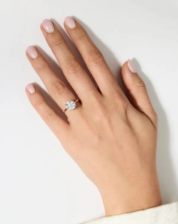 Ring Concierge 3.63 Ct. Round Lab Diamond Engagement Ring In Whisper Thin® Setting