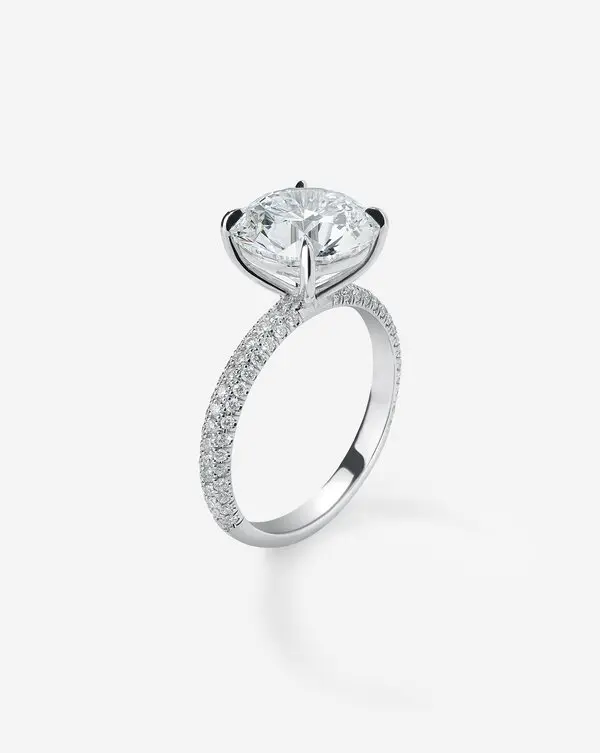 Ring Concierge 3.18 Ct. Round Lab Diamond Pavé Cloud Engagement Ring