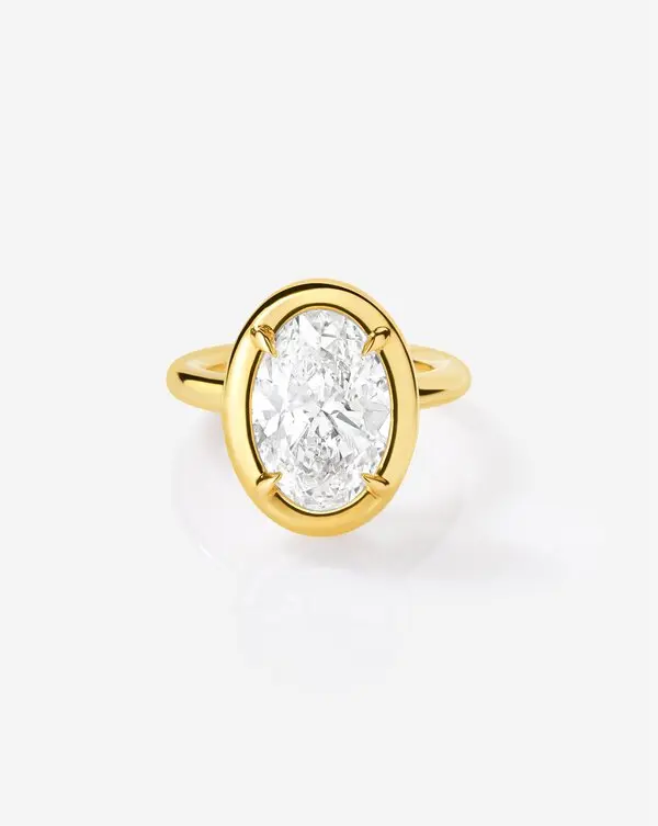 Ring Concierge 3.52 Ct. Oval Lab-grown Diamond Cloud Bezel Engagement Ring