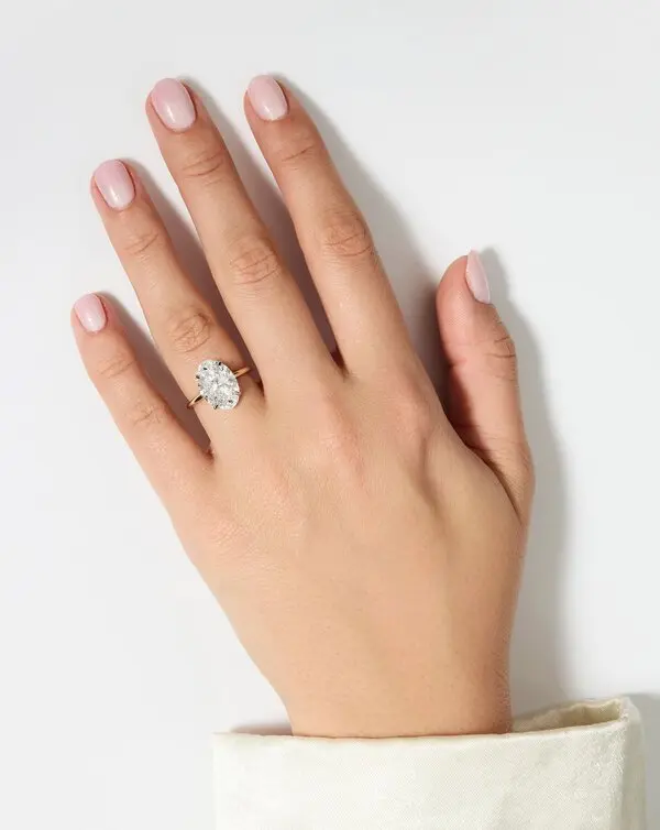 Ring Concierge 4.01 Ct. Oval Lab Diamond Solitaire Engagement Ring