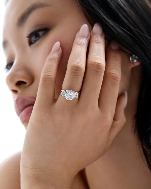 Ring Concierge 4.02 Ct. Round Lab Diamond Embrace Engagement Ring