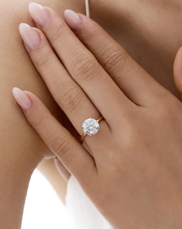 Ring Concierge 4.02 Ct. Round Lab Diamond Embrace Engagement Ring